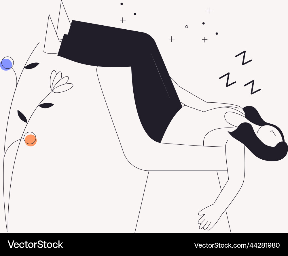 A linear isometric icon of sleep Royalty Free Vector Image