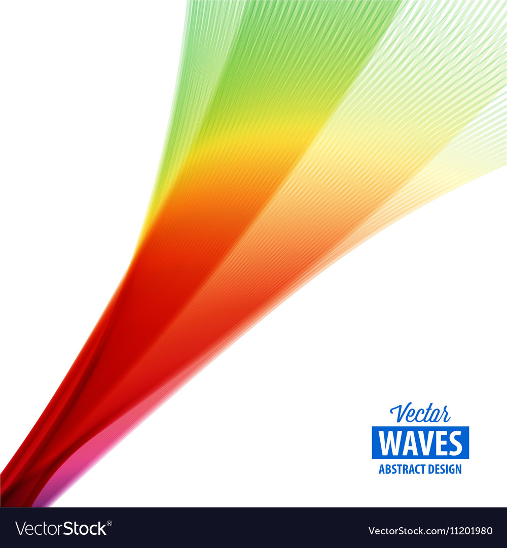 Abstract smooth color wave Royalty Free Vector Image