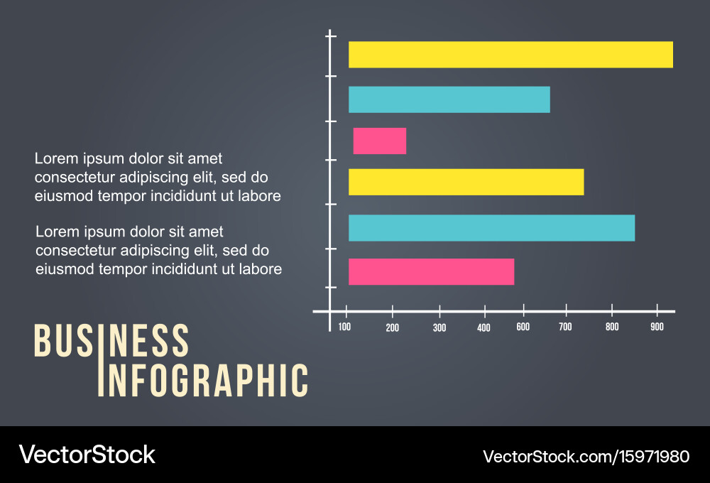 Business infographic with graph style Royalty Free Vector