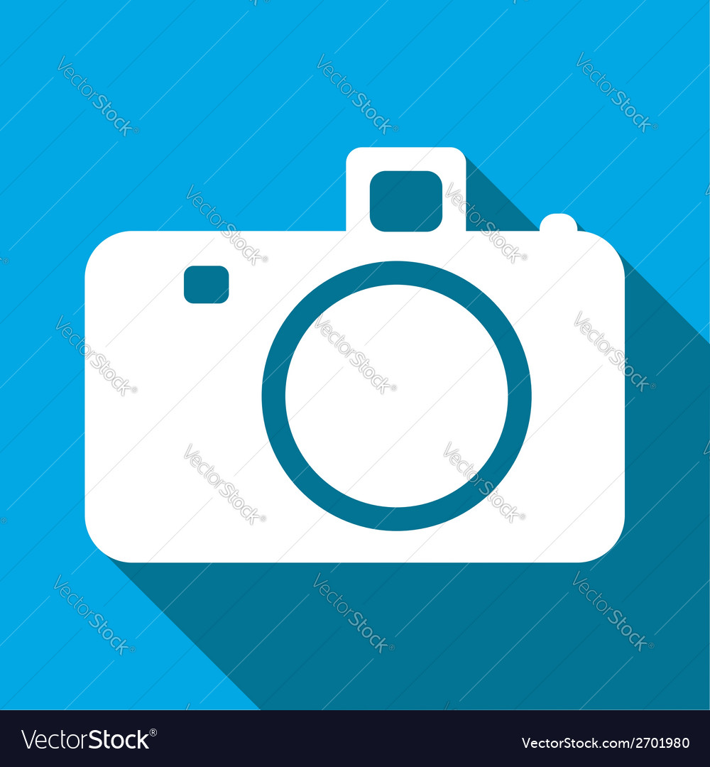 Camera flat icon Royalty Free Vector Image - VectorStock