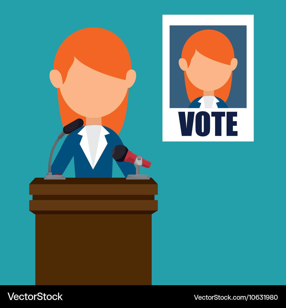 Cartoon elections vote design Royalty Free Vector Image