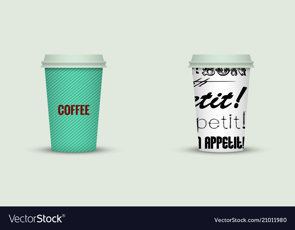 Coffee cup to go creative template Royalty Free Vector Image