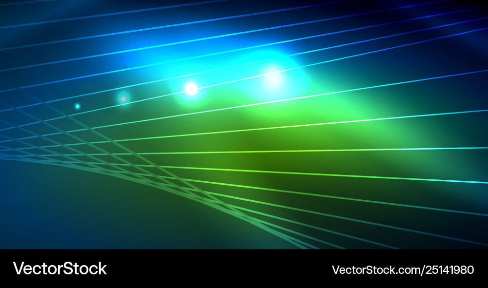 Color neon lights with waves abstract background Vector Image