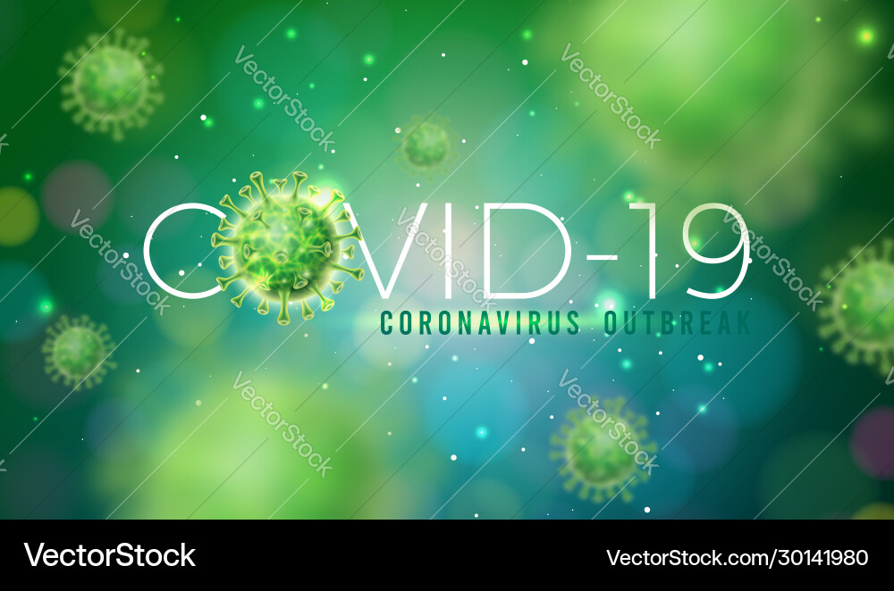 Covid19-19 coronavirus outbreak design with virus Vector Image