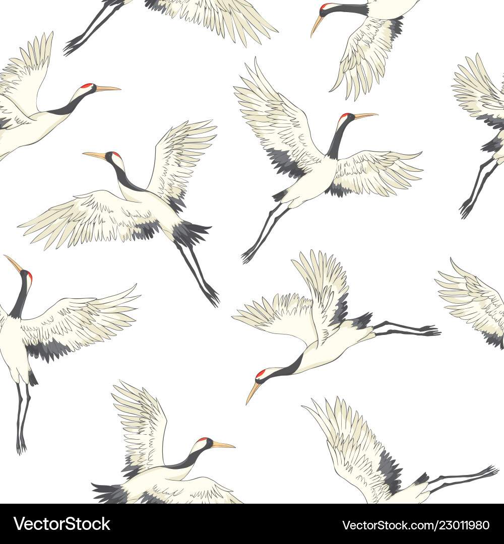 Crane pattern Royalty Free Vector Image - VectorStock