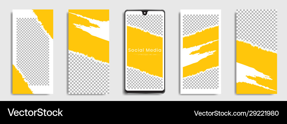 Editable social media post templates facebook Vector Image