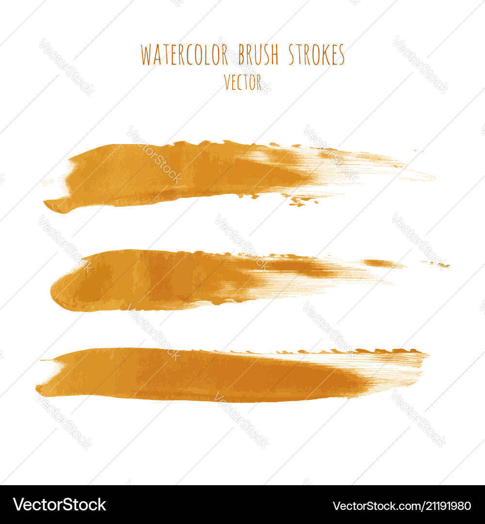 Golden hand paint ink texture background Vector Image