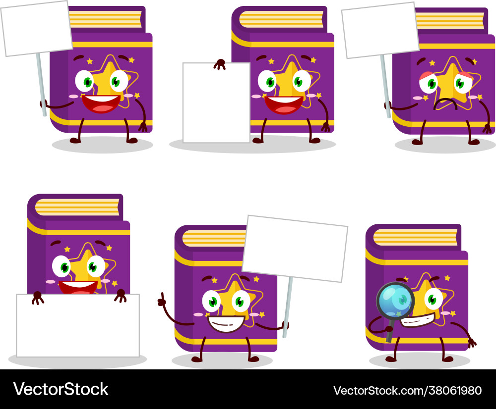 Magic book cartoon character bring information Vector Image