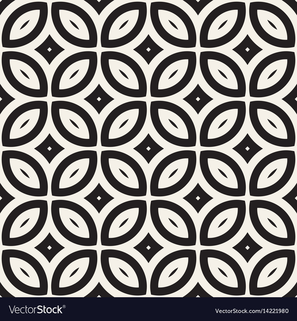 Seamless geometric rounded lines pattern Vector Image