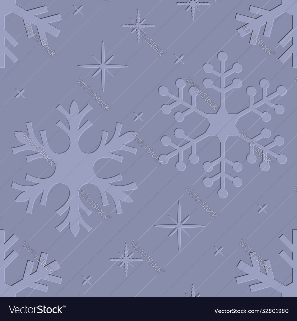 Snowflakes seamless pattern Royalty Free Vector Image