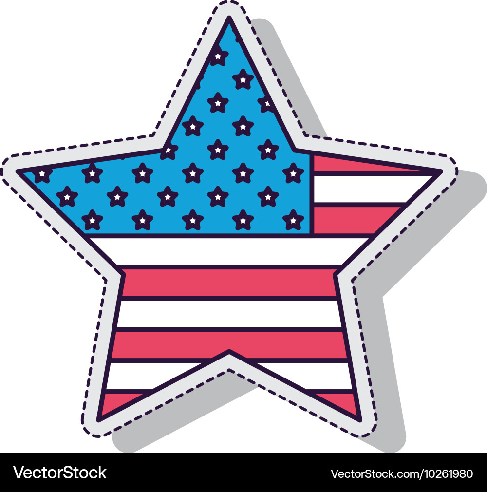 Star american isolated icon Royalty Free Vector Image