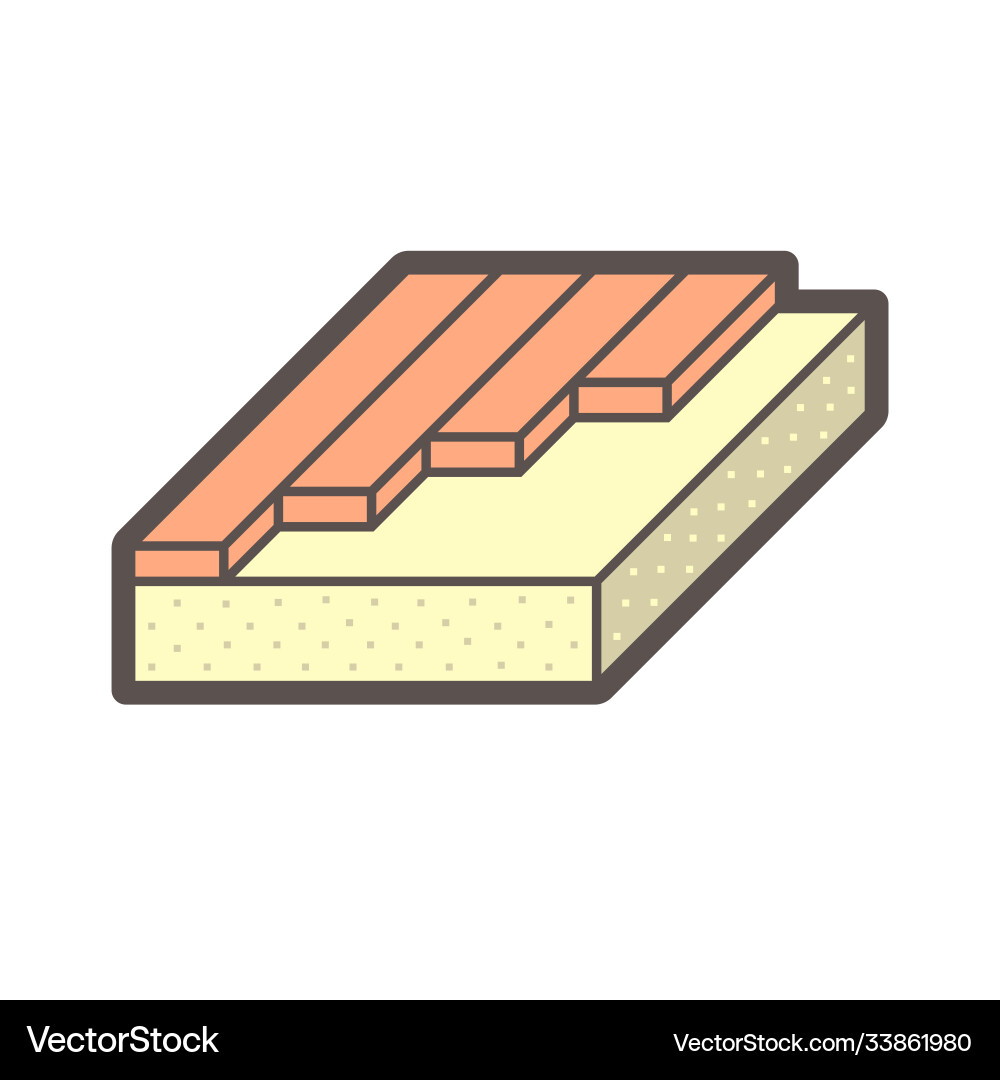 Wood floor construction and material icon design Vector Image