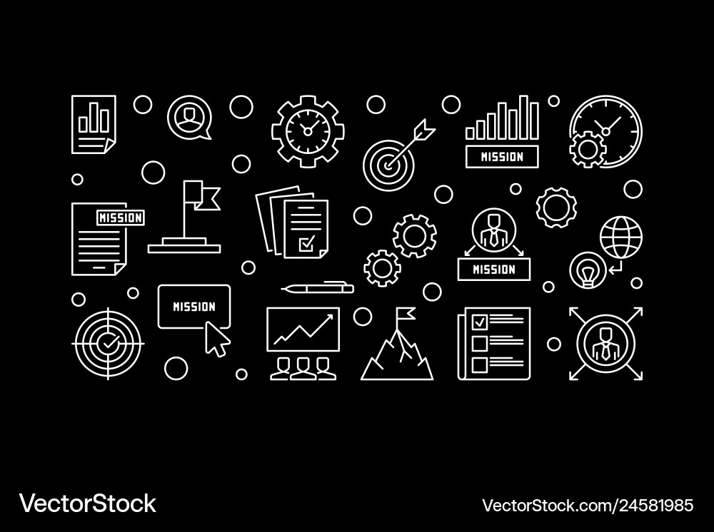Business and mission outline Royalty Free Vector Image