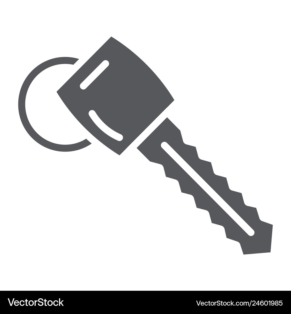 Car key glyph icon auto and security unlock sign Vector Image