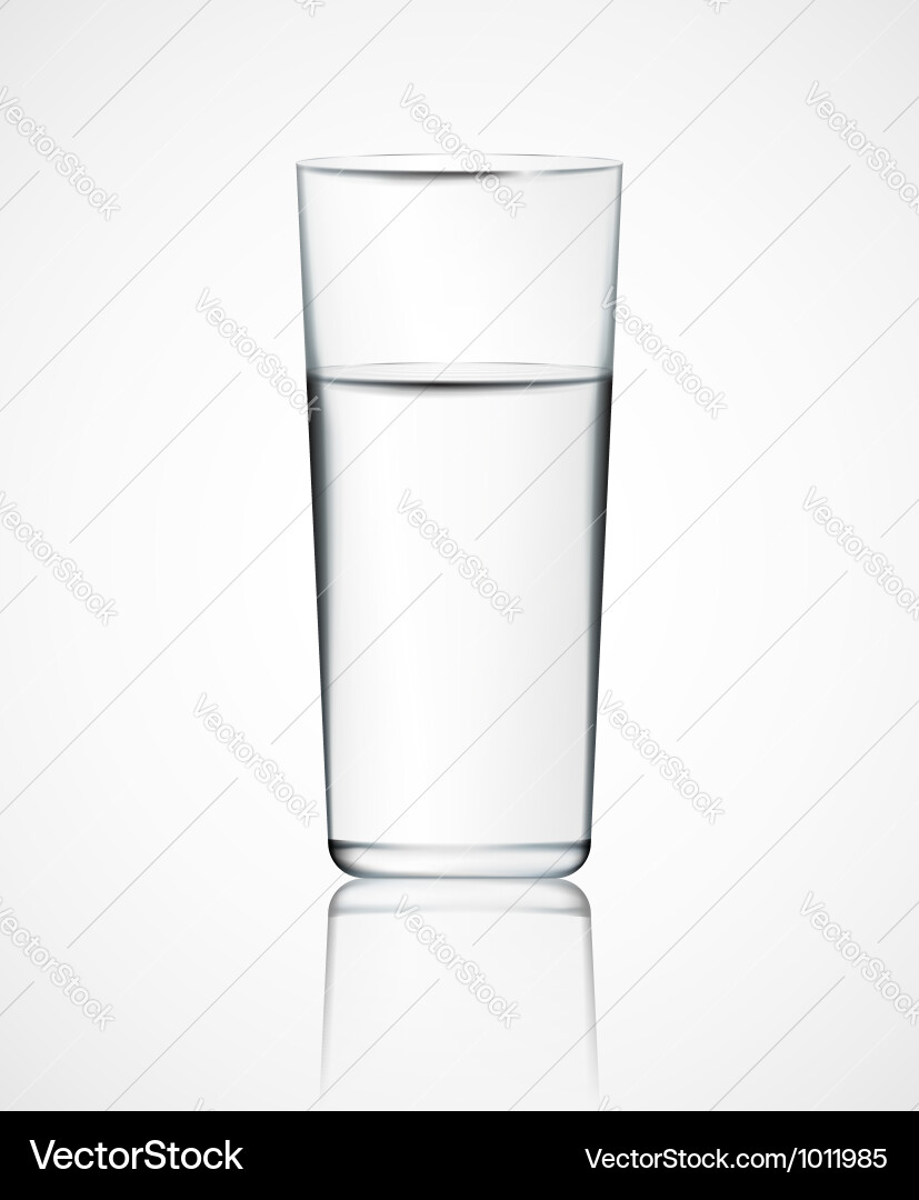 Glass of water Royalty Free Vector Image - VectorStock