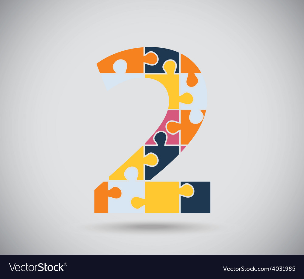 Number two Royalty Free Vector Image - VectorStock