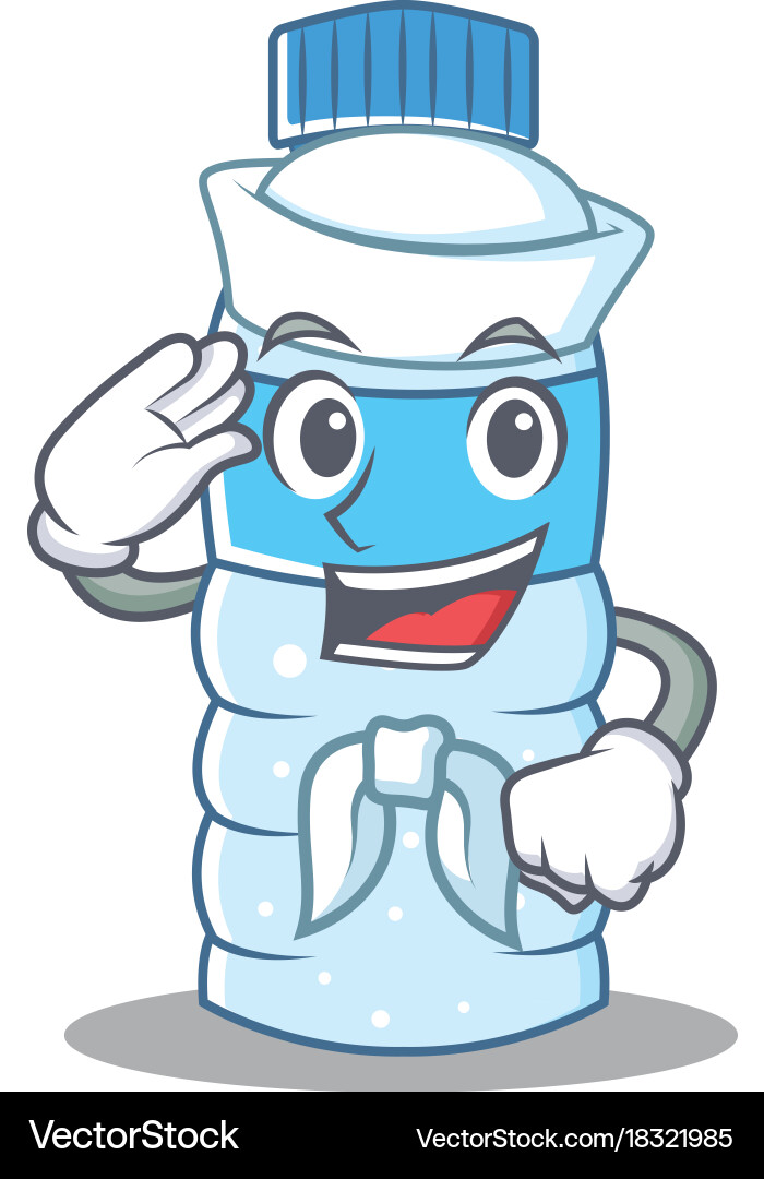 Sailor bottle character cartoon style Royalty Free Vector