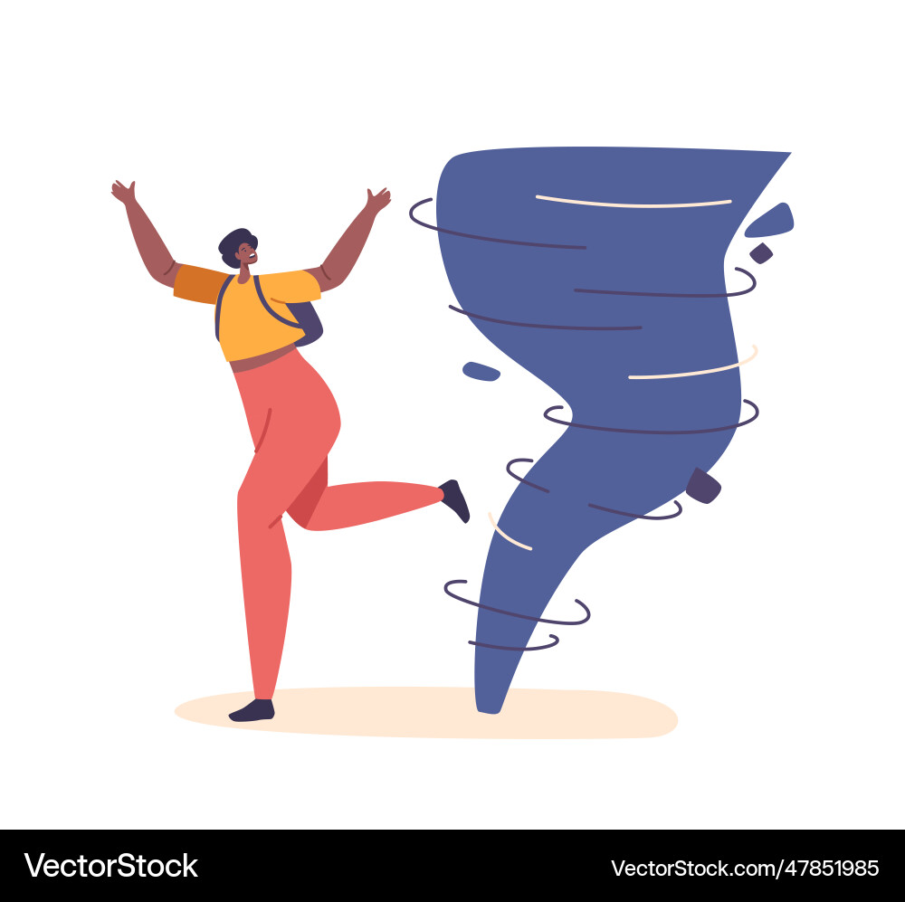 Scared female character frantically sprinting away