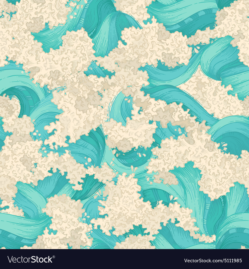 Seamless waves pattern Royalty Free Vector Image