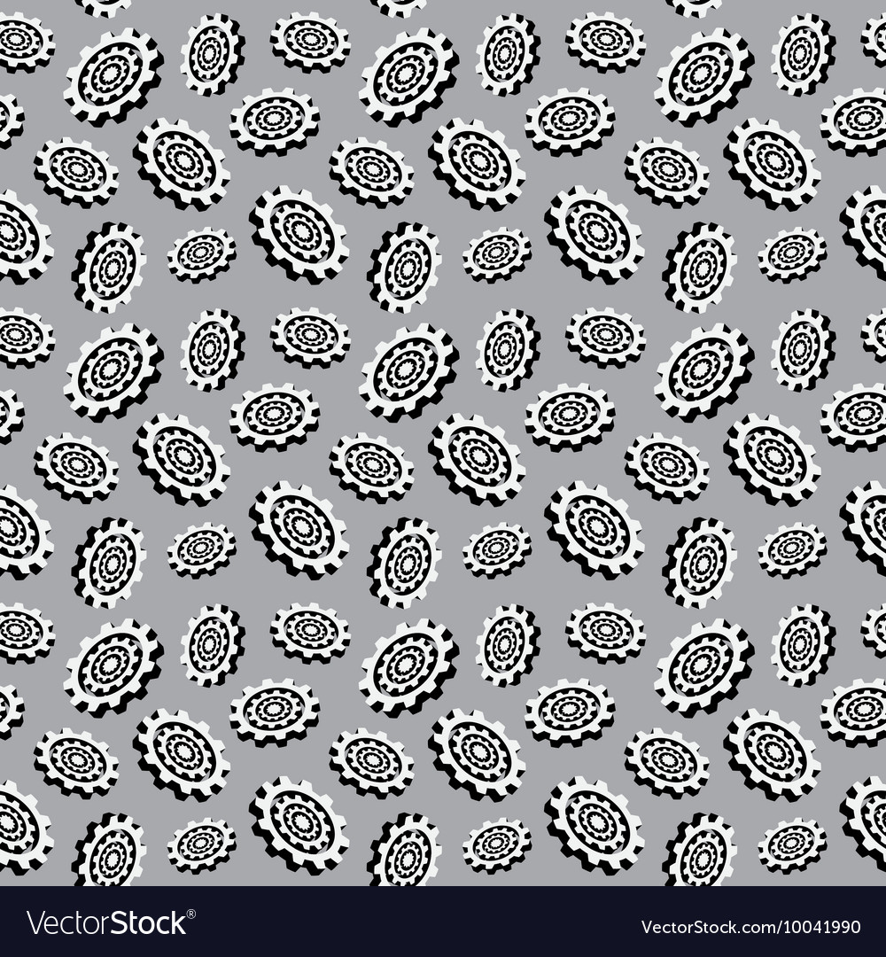Abstract cogwheels seamless pattern Royalty Free Vector