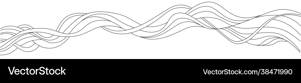 Abstract lines outline mountains and hills Vector Image