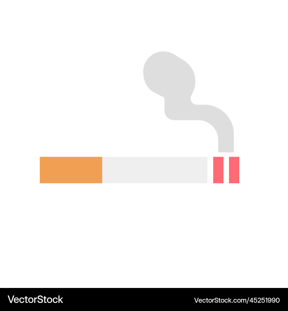 Cigarette and smoke or tobacco Royalty Free Vector Image