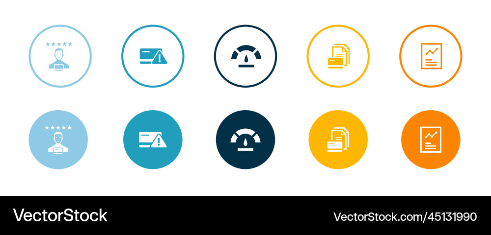 Credit rating risk score history Royalty Free Vector Image