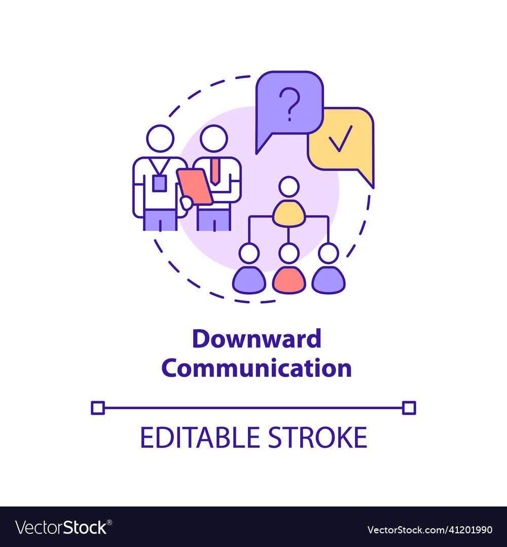 Downward communication concept icon Royalty Free Vector Downward communication concept icon Royalty Free Vector