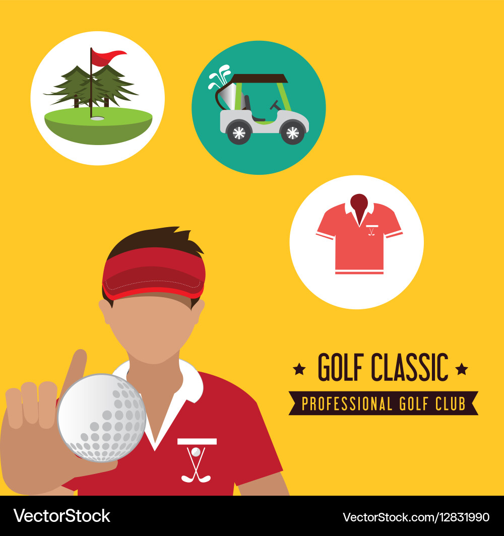 Golf club golfer avatar Royalty Free Vector Image