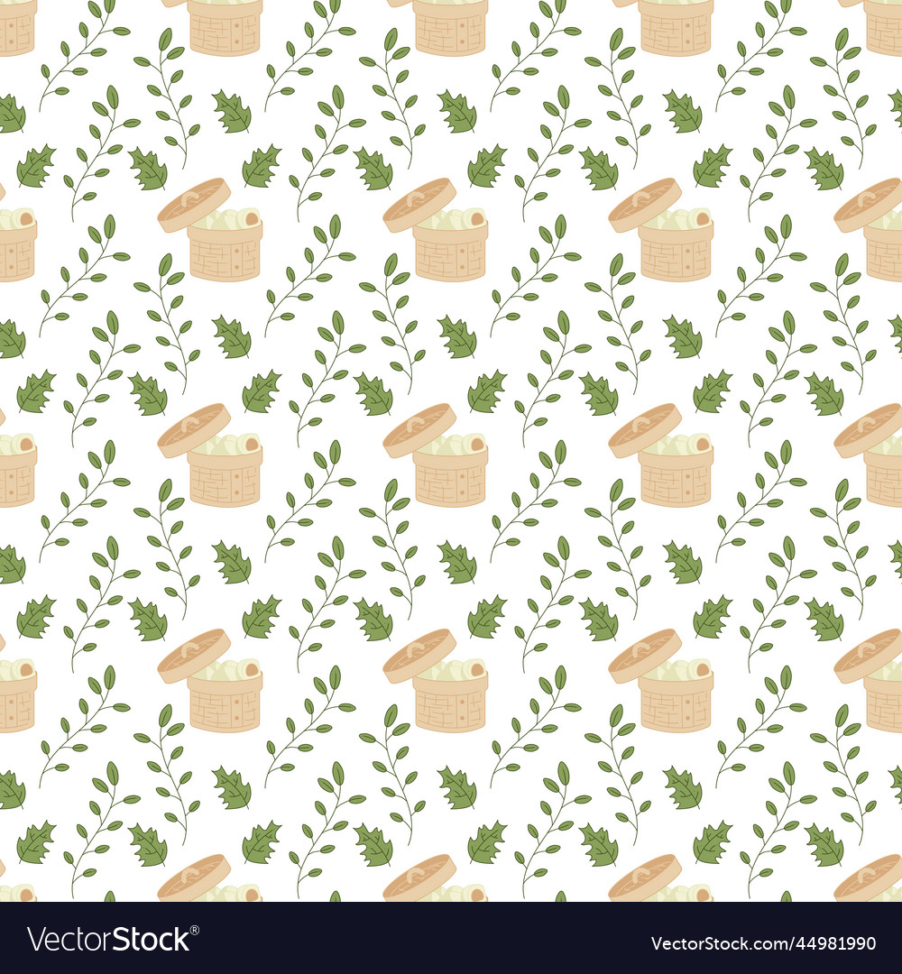 Manju pattern seamless pattern with freshly Vector Image