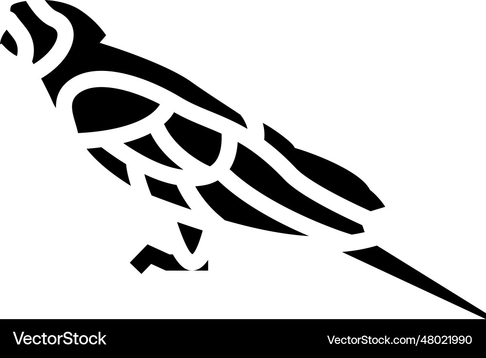 Scarlet macaw sitting parrot bird glyph icon Vector Image