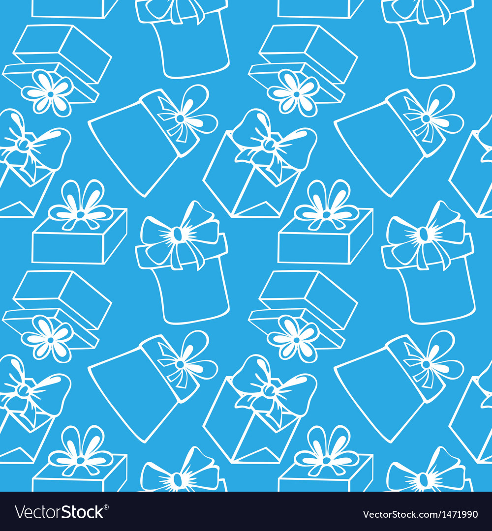 Seamless pattern with gift boxes Royalty Free Vector Image