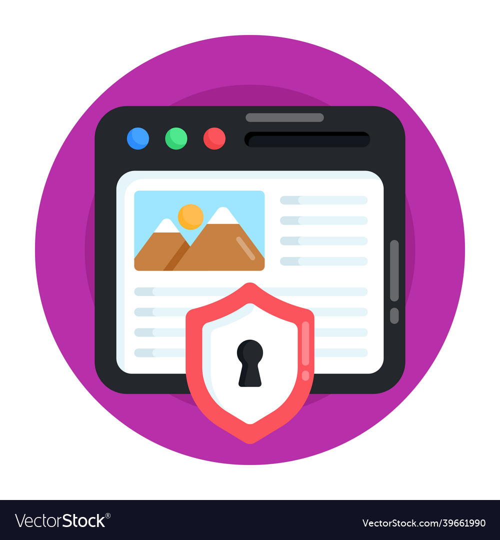 Website security Royalty Free Vector Image - VectorStock