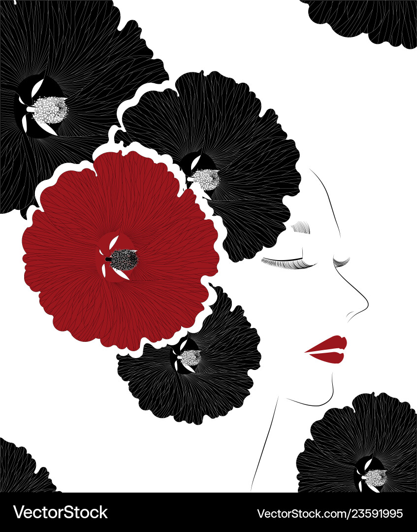 Beautiful women face Royalty Free Vector Image