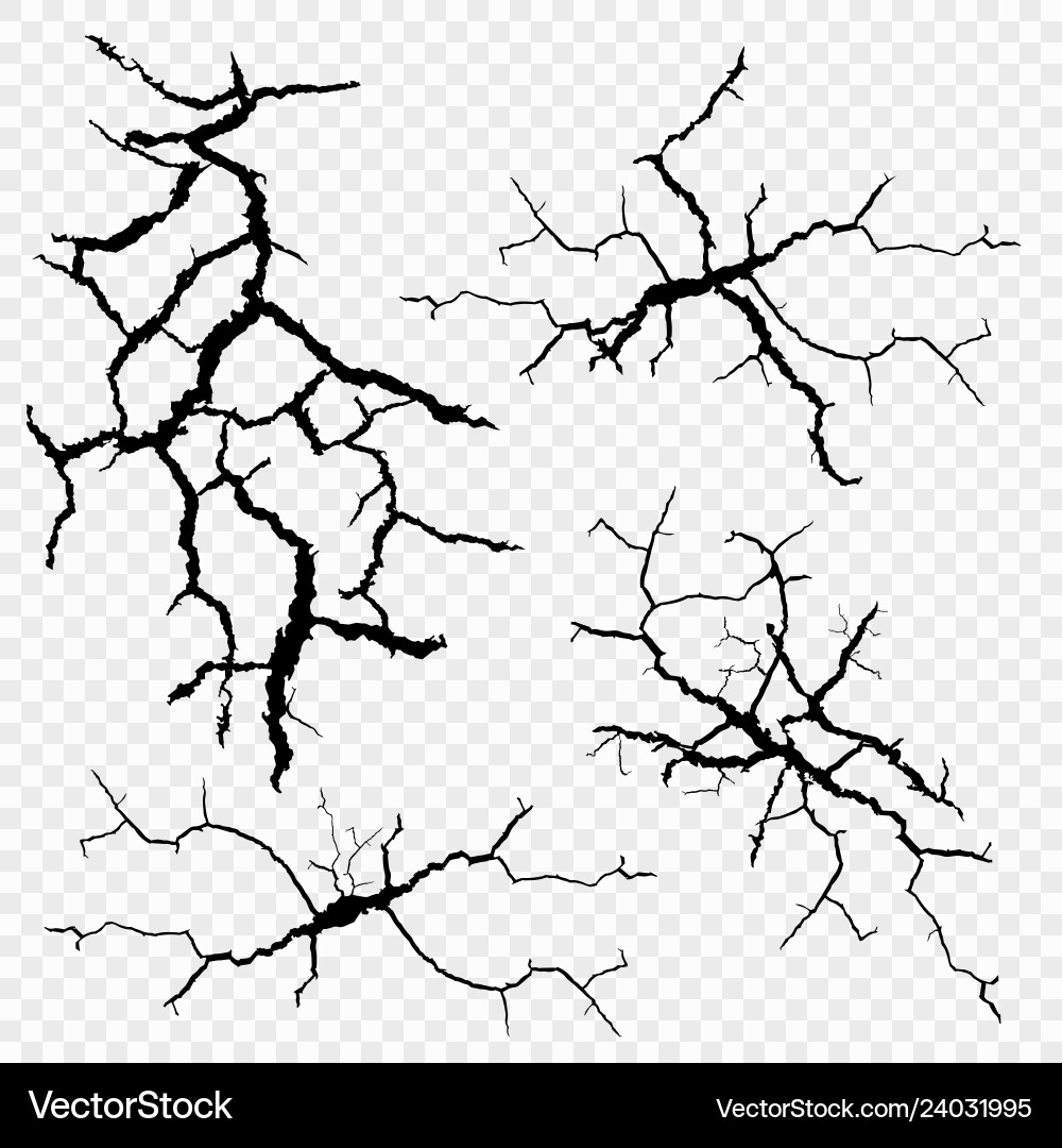 Cracks in the surface a rift in the ground Vector Image