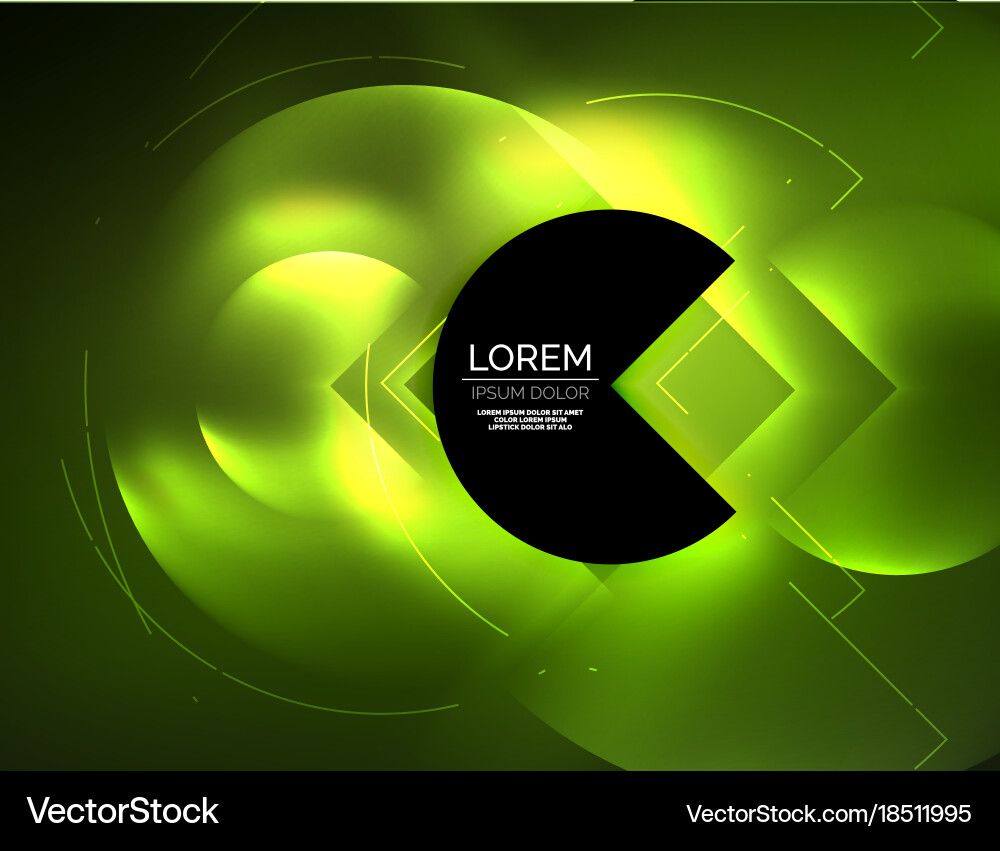 Digital techno wallpaper glowing abstract Vector Image