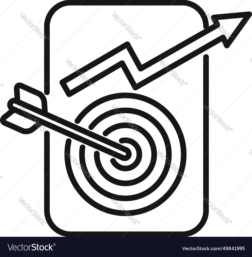 Emerging market target icon outline merger Vector Image Emerging market target icon outline merger Vector Image