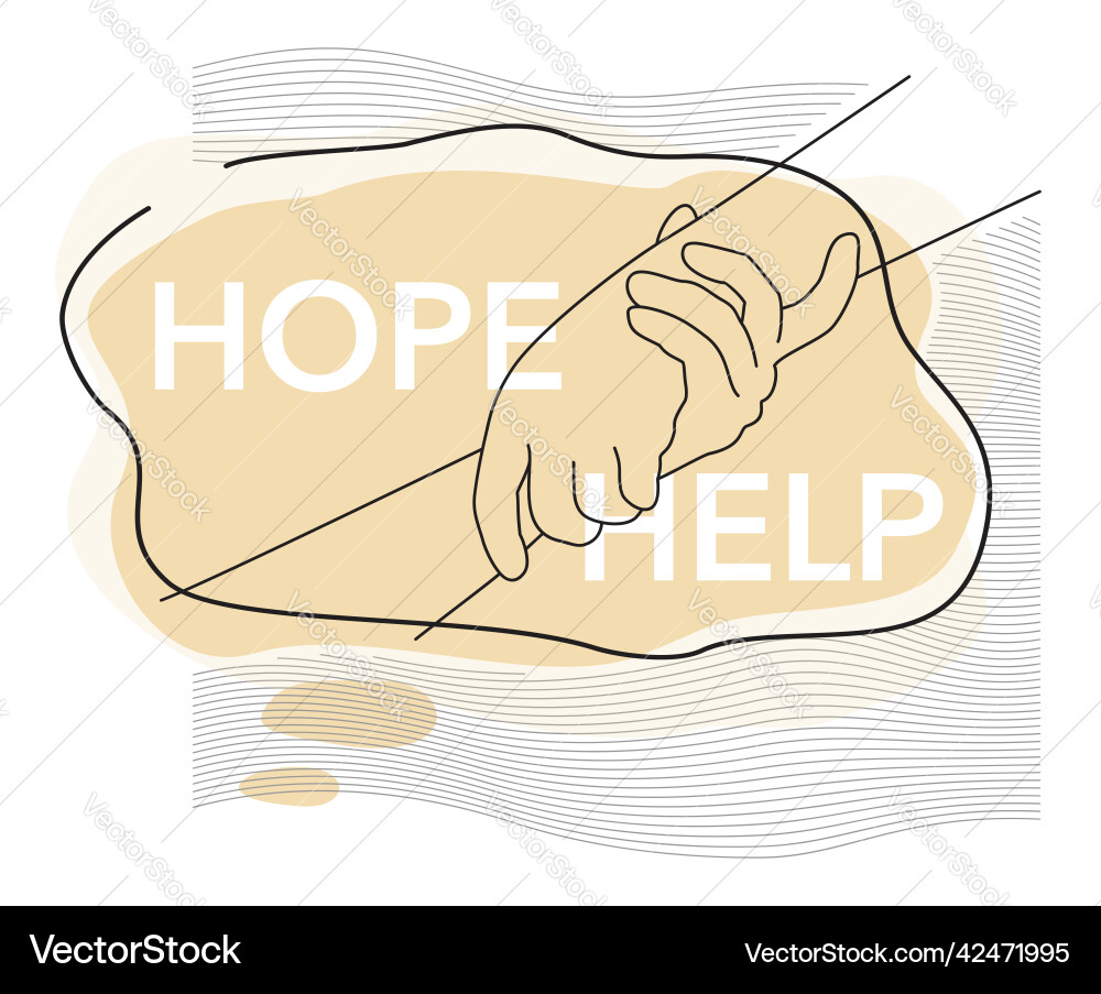 Help and hope benevolence charity fund Royalty Free Vector