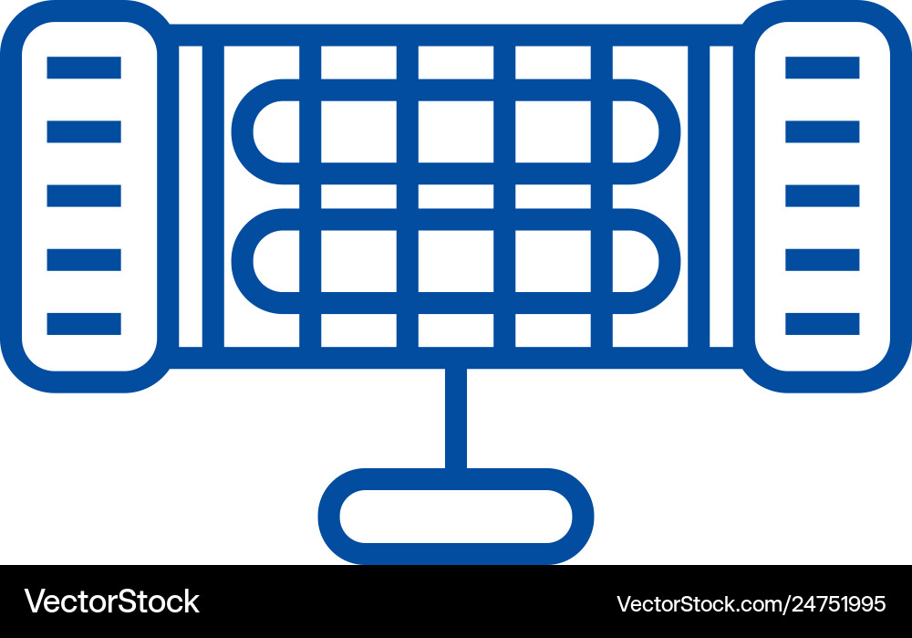 Infrared heater line icon concept Royalty Free Vector Image