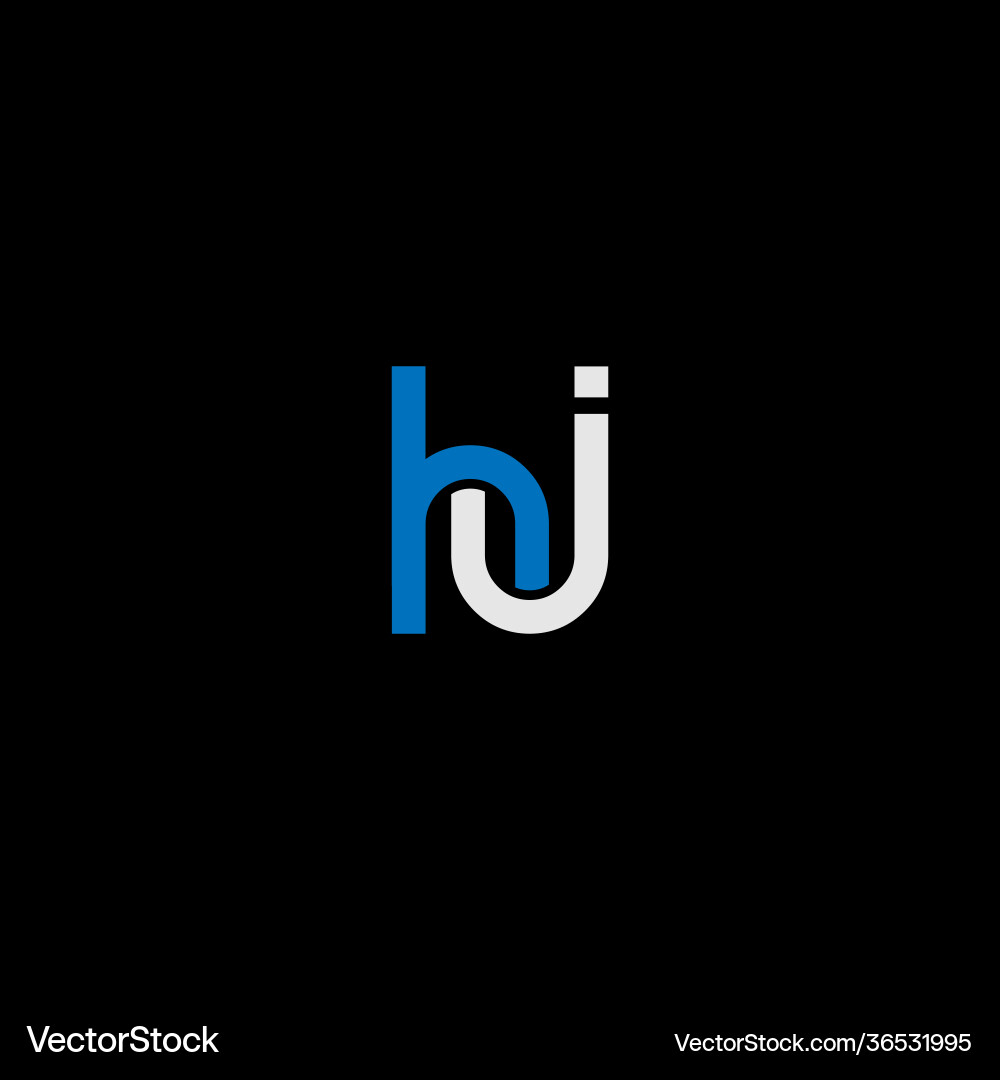 Jh or hj abstract outstanding professional Vector Image