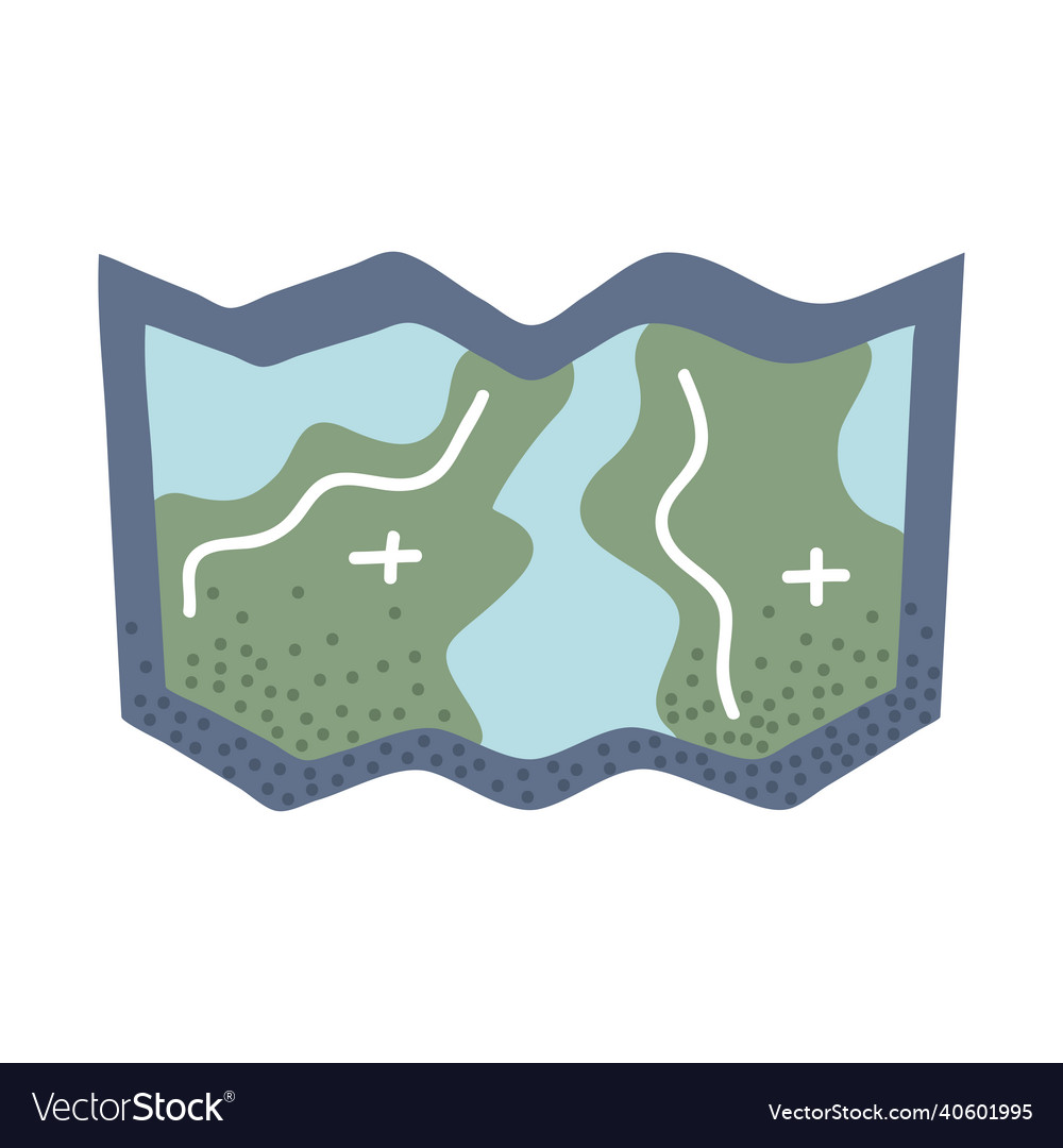 Paper map guide Royalty Free Vector Image - VectorStock