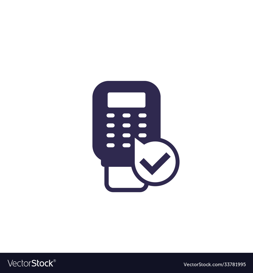 Pos terminal payment icon Royalty Free Vector Image Pos terminal payment icon Royalty Free Vector Image
