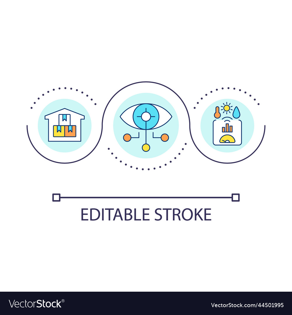 Remote Monitoring Control Loop Concept Icon Vector Image
