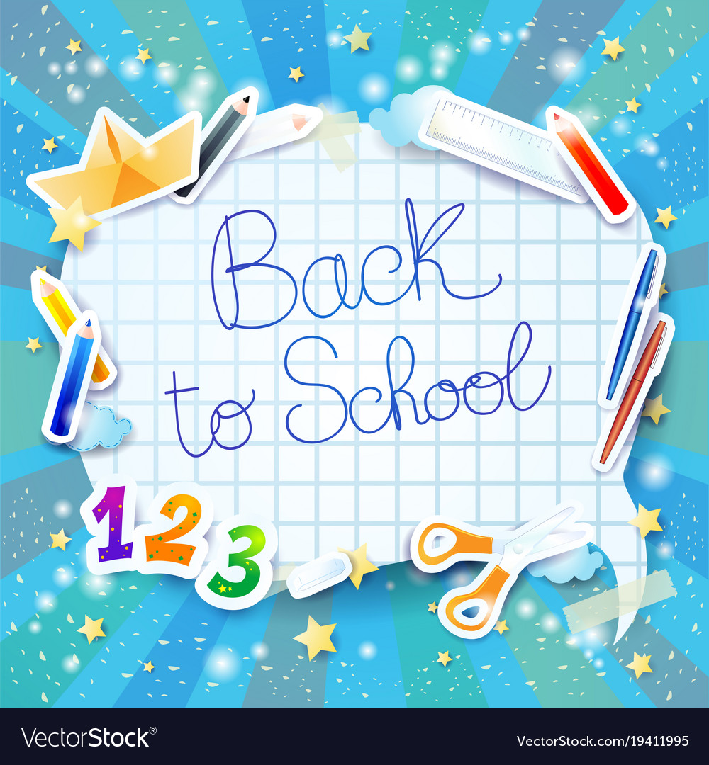 School background with bubble Royalty Free Vector Image