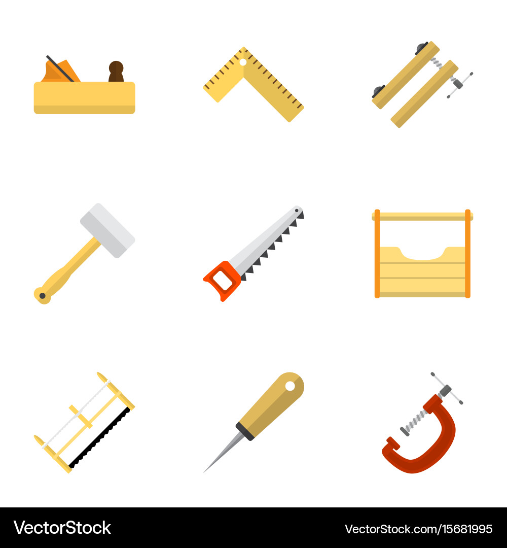 Set of 9 editable equipment icons includes Vector Image