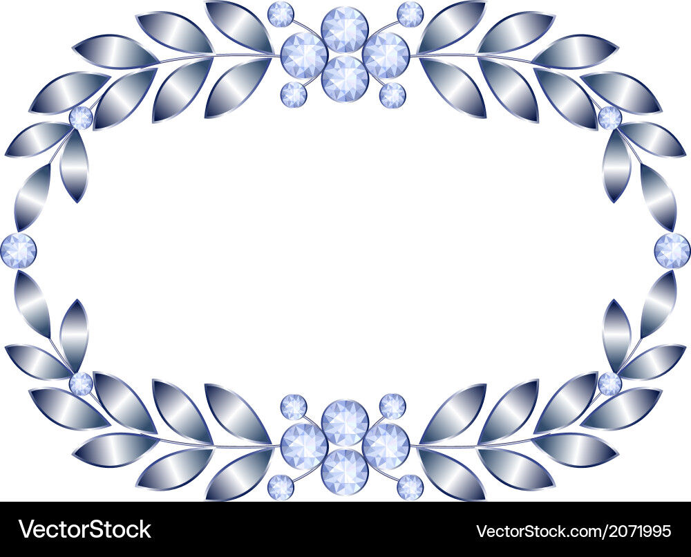 Silver frame Royalty Free Vector Image - VectorStock