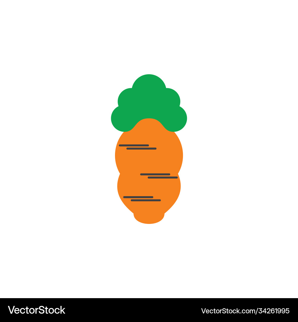 Simple carrot colorful design symbol Royalty Free Vector