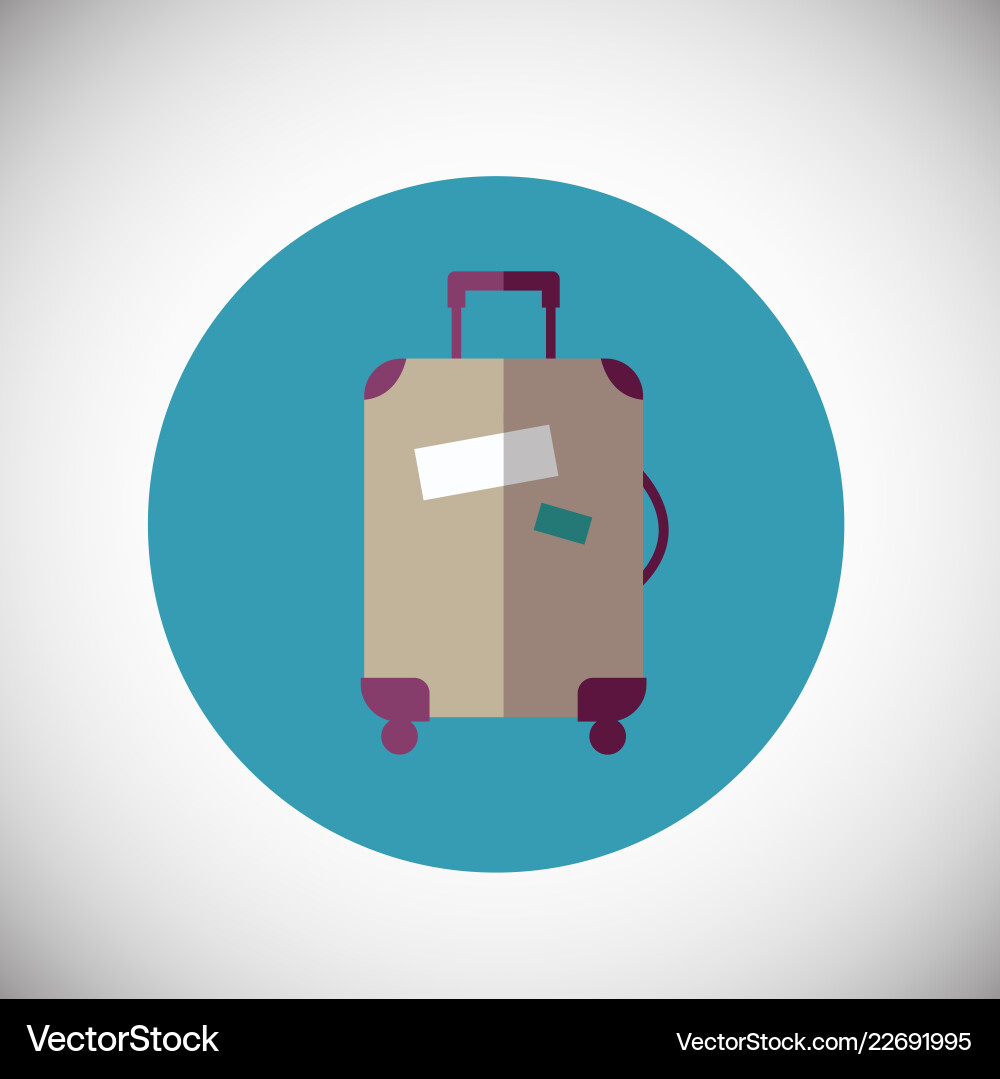 Travel luggage on flat background Royalty Free Vector Image