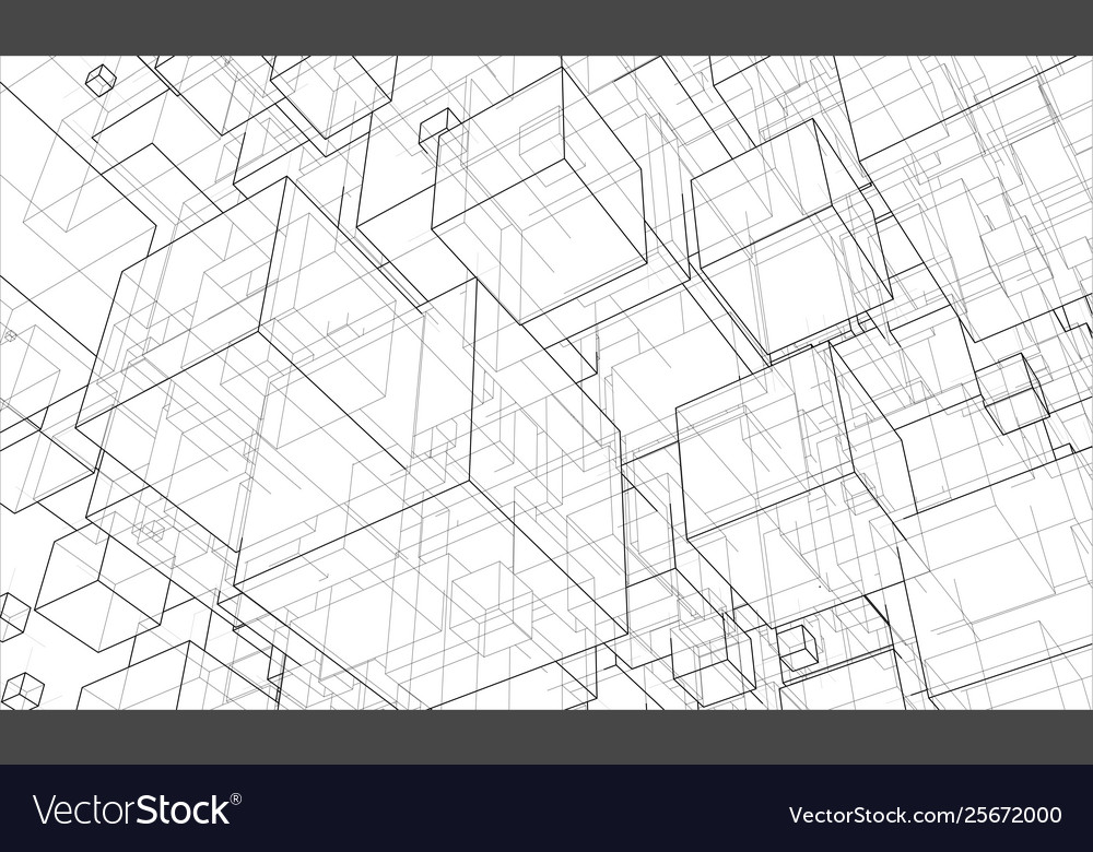 Abstract boxes background Royalty Free Vector Image
