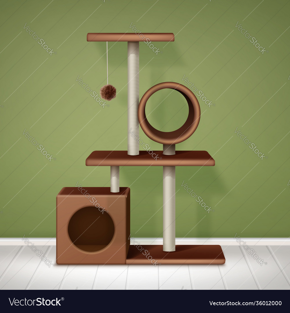 Cat tree Royalty Free Vector Image - VectorStock